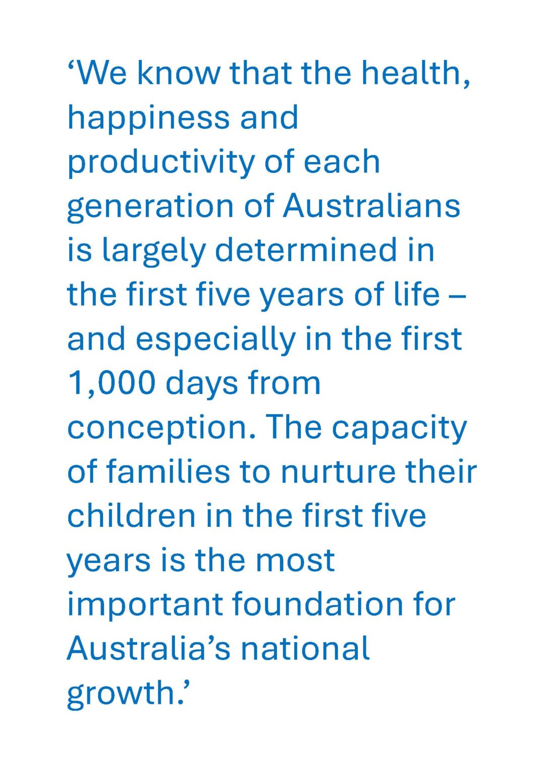Early Years Strategy Submission Playgroup Australia